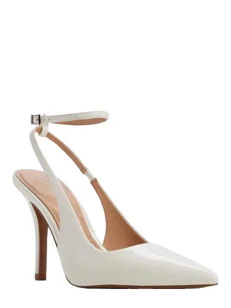 Aldo Nikoletta Pointed Toe Ankle Strap Pumps - Other White