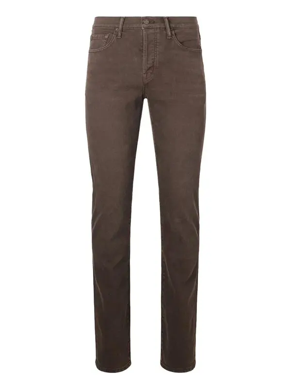 TOM FORD Slim-fit Cotton-blend Corduroy Trousers - Brown