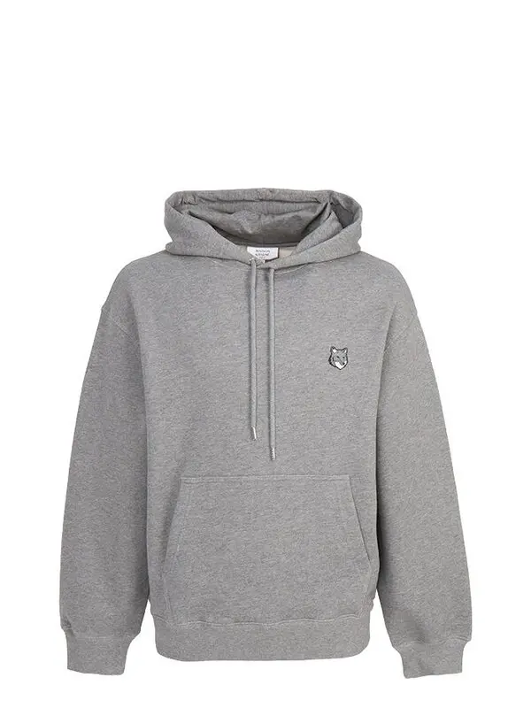 Maison Kitsuné Fox Head Hooded Sweatshirt - Gray