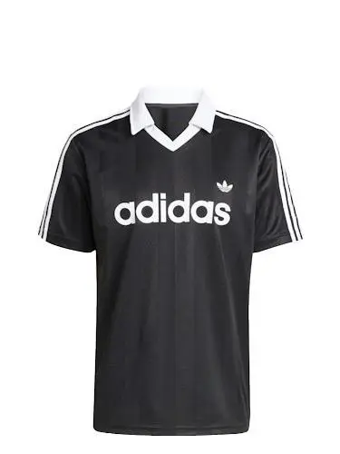 Adidas Engineered Jersey With Collar - Black