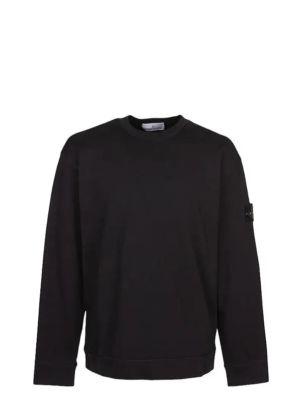 Stone Island Logo Sweatshirt - Black