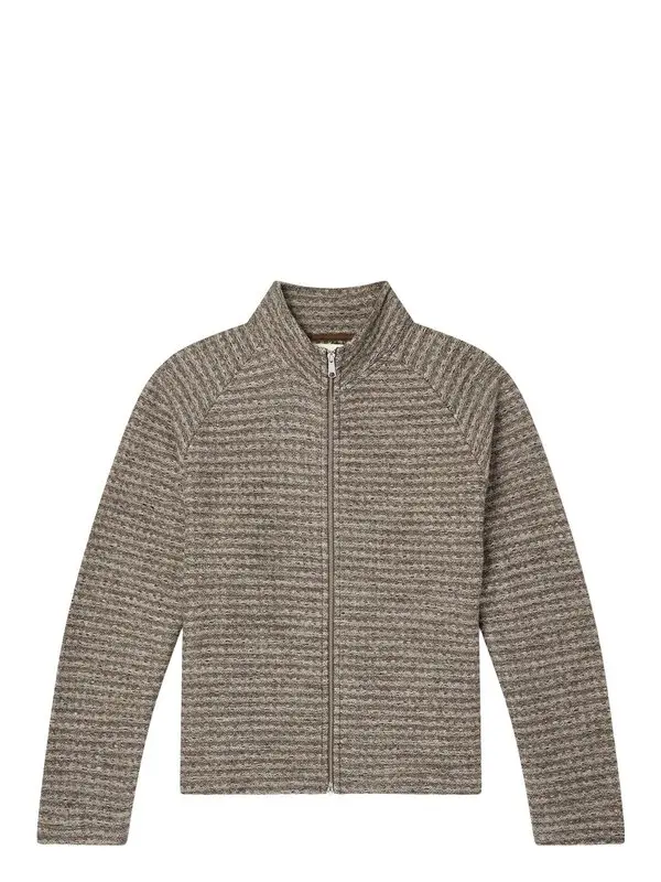 MFPEN Leisure Wool Zip-up Sweater - Brown