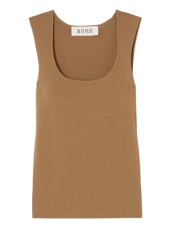 RÓHE Knitted Tank - Brown