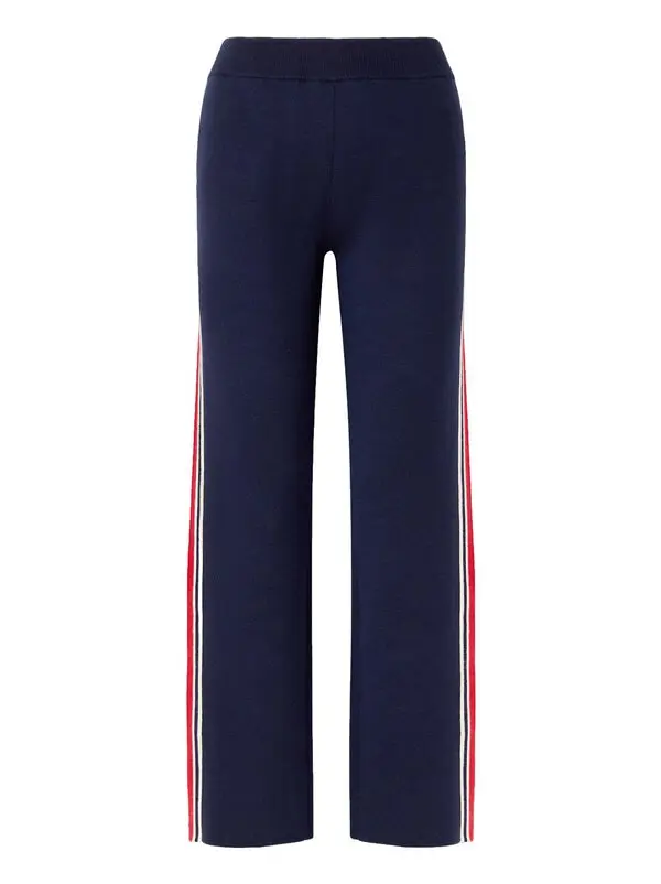 Fusalp Benada Striped Wool-blend Pants - Blue