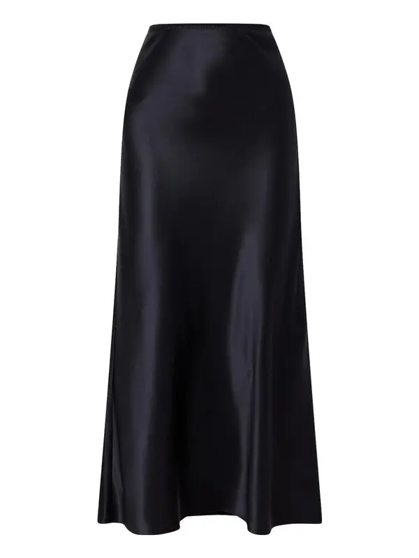 JOSEPH Isaak Silk-satin Maxi Skirt - Black