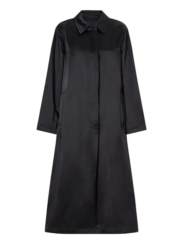 Dries Van Noten Cotton-blend Satin Coat - Black
