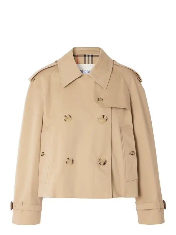 Burberry Cotton-gabardine Trench Coat - Beige