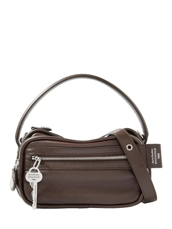 Acne Studios Camero Kit Embellished Leather Shoulder Bag - Brown