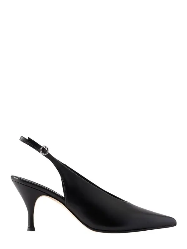 AeydĒ Carla Leather Slingback Pumps - Black