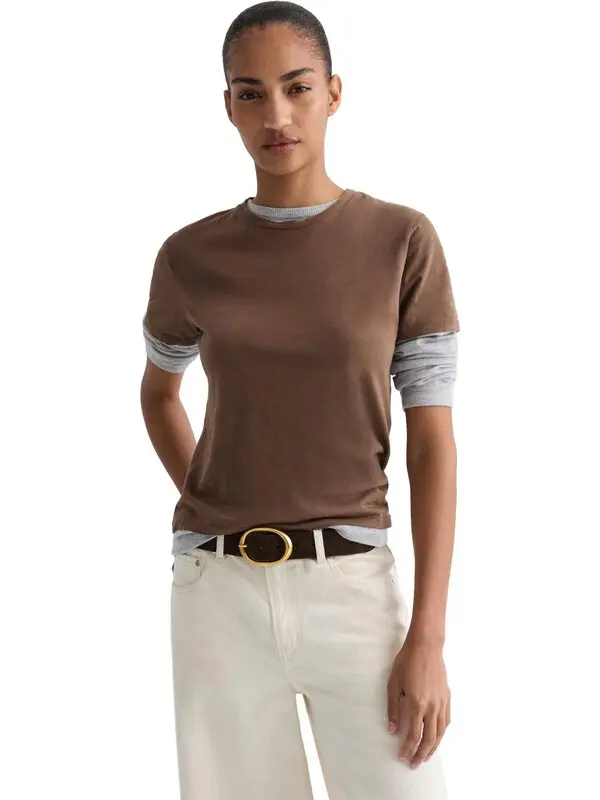 TWP Supima Cotton Tee - British Khaki