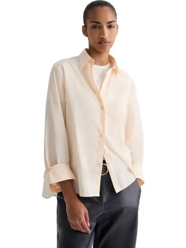 TWP Oversized Cotton Shirt - Creme De Peche