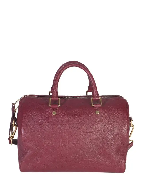 LOUIS VUITTON Monogram Empreinte Speedy Bandouliere 30 - Red