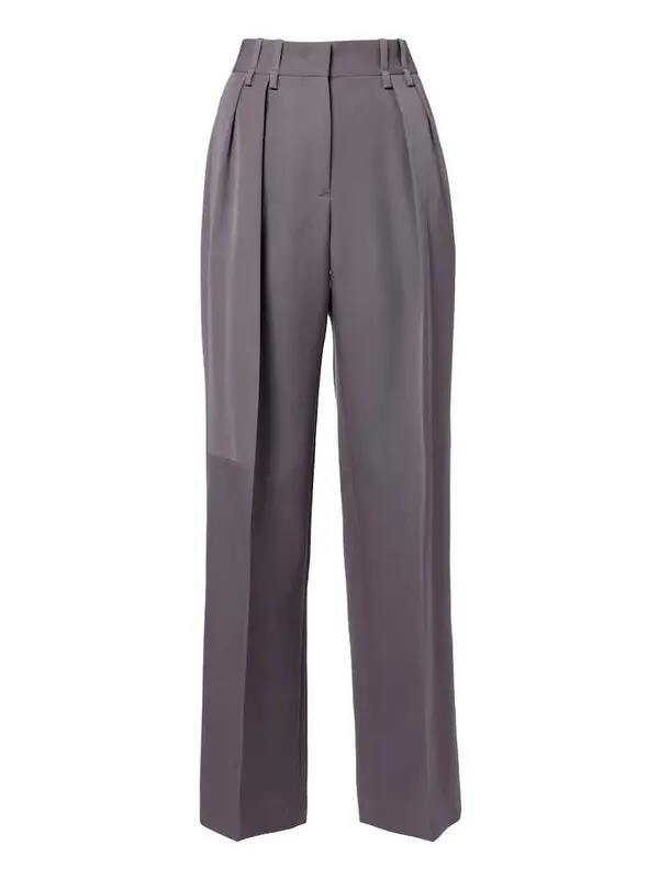 JIL SANDER Pleated Wide-leg Pants - Grey