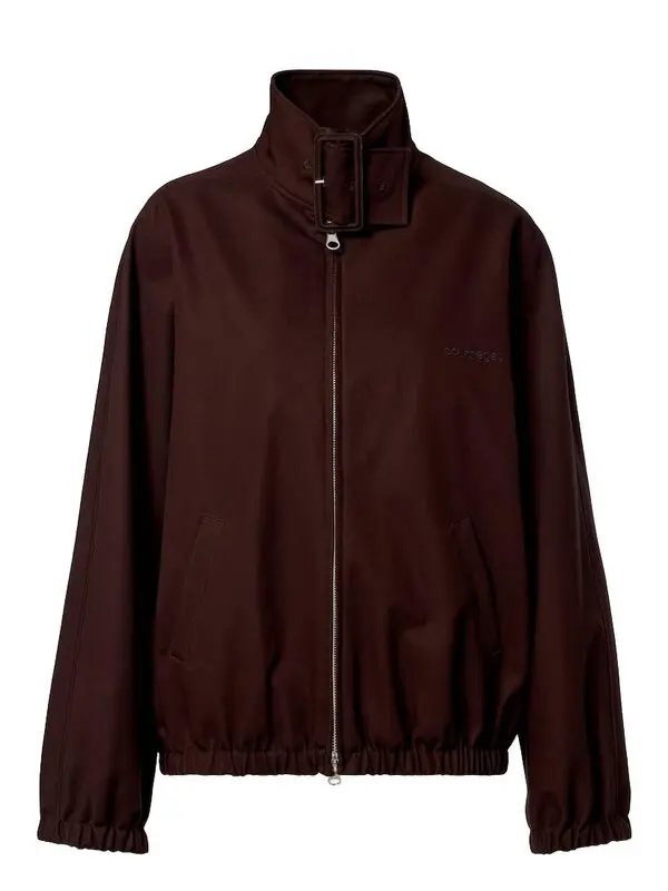 COURREGES Courrèges Cotton Twill Bomber Jacket - Brown