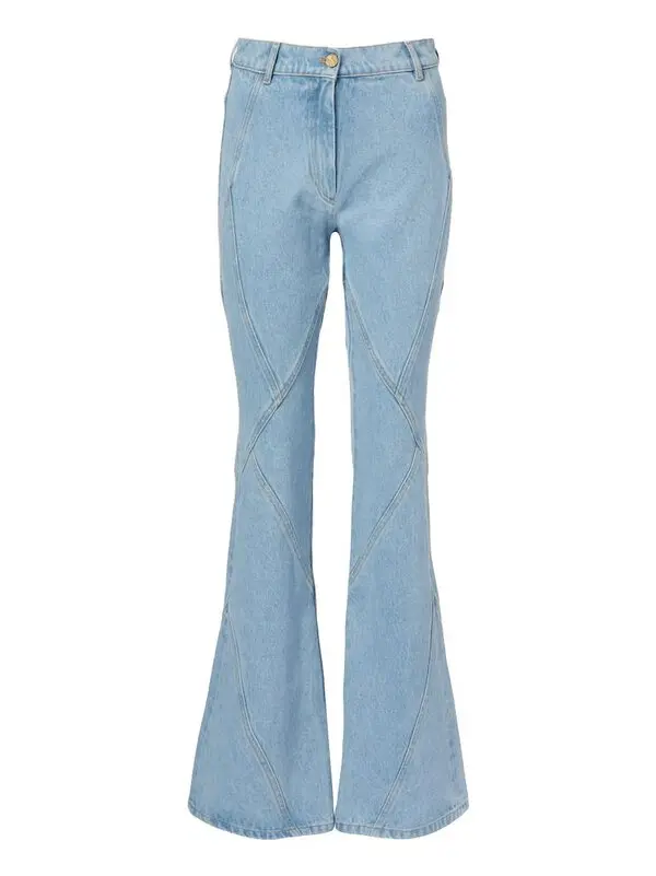 Nina Ricci Flared Cotton Jeans - Blue