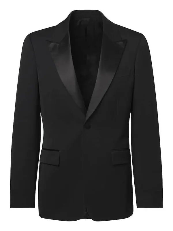 Burberry Wool Tuxedo Jacket - Black