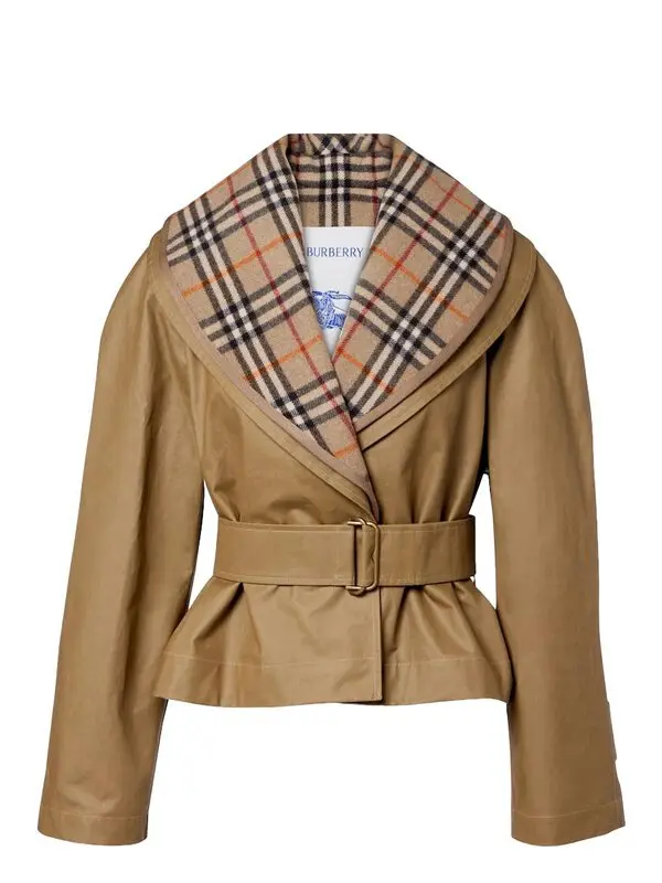 Burberry Check Cotton Jacket - Beige