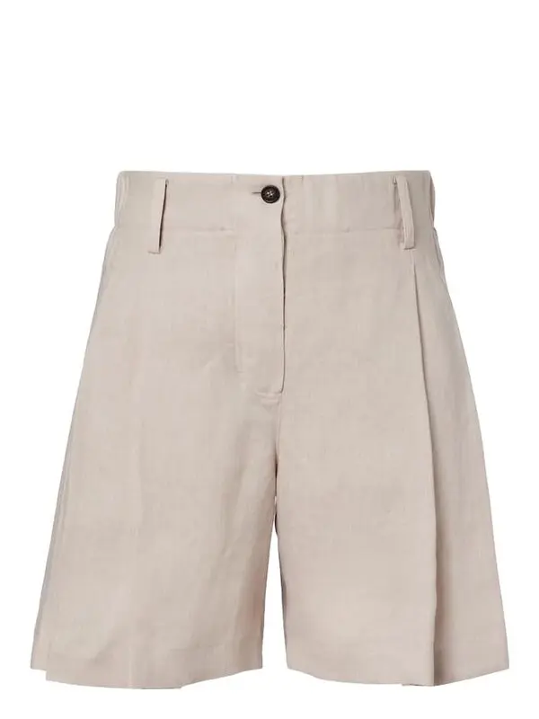 Brunello Cucinelli Linen Shorts - Beige