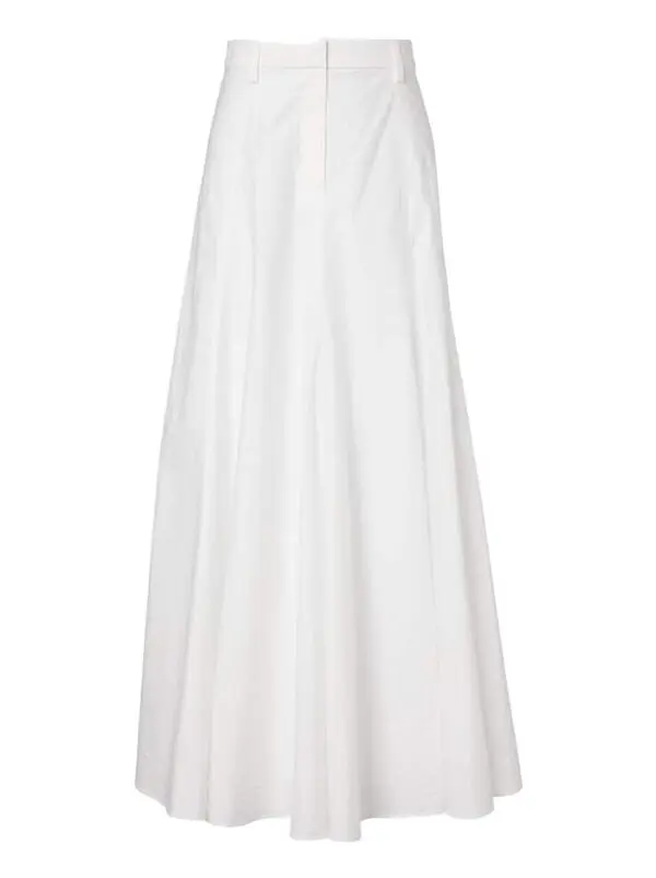 Brunello Cucinelli Cotton-blend Maxi Skirt - White