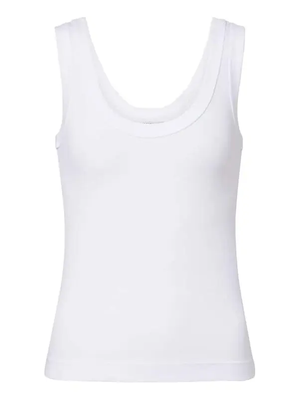 Brunello Cucinelli Cotton-blend Tank Top - White