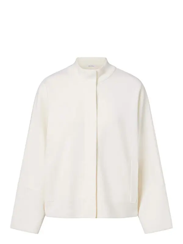 Max Mara Wool Zip-up Cardigan - White