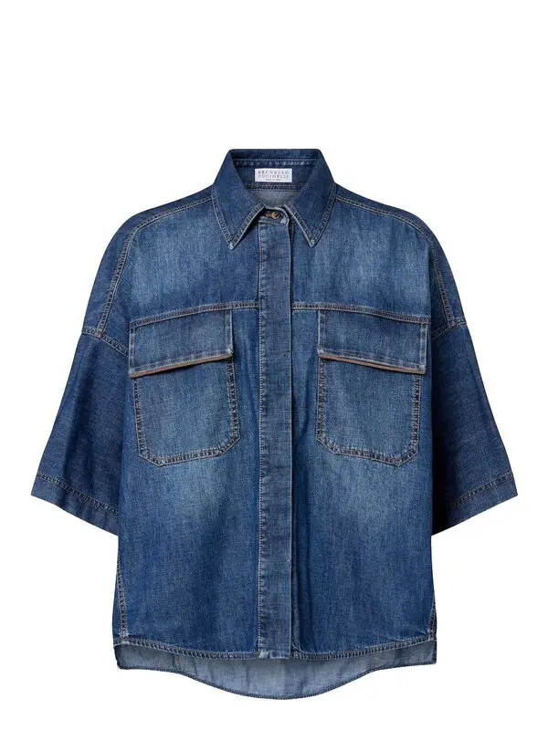 Brunello Cucinelli Denim Top - Blue