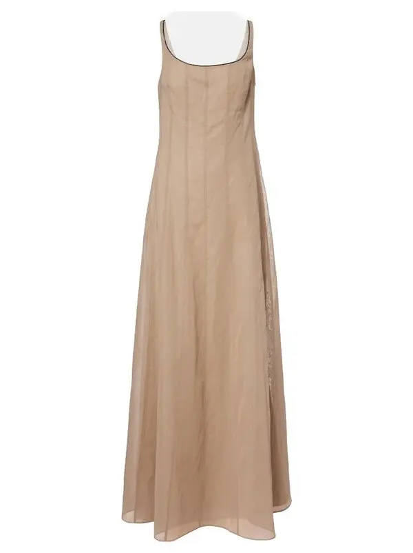 Brunello Cucinelli Cotton Maxi Dress - Beige