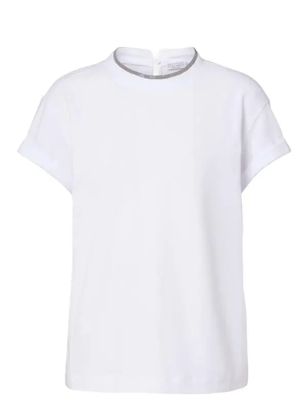Brunello Cucinelli Cotton-blend T-shirt - White