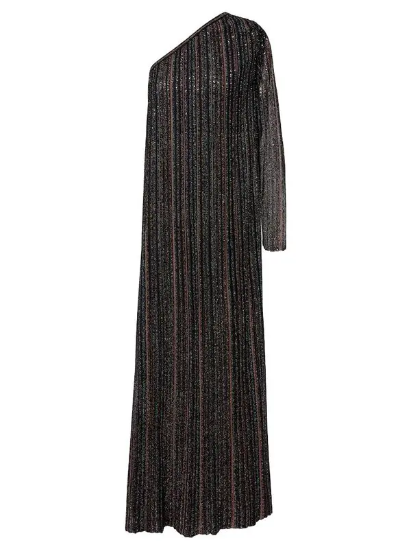 Missoni Chevron Lamé Maxi Dress - Brown