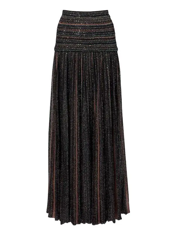 Missoni Sequined Lamé Maxi Skirt - Brown