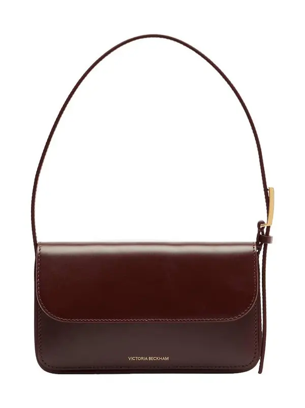 Victoria Beckham Dorian Mini Leather Shoulder Bag - Burgundy