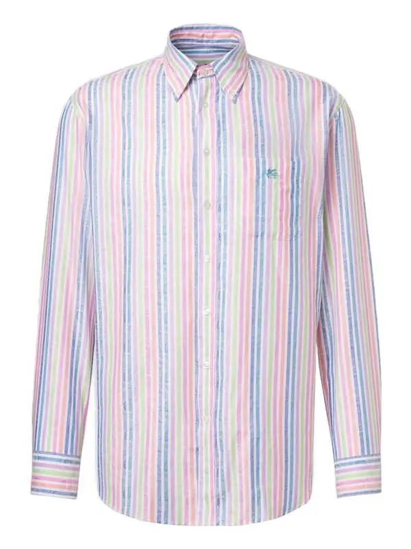 Etro Striped Cotton Shirt - Multicoloured
