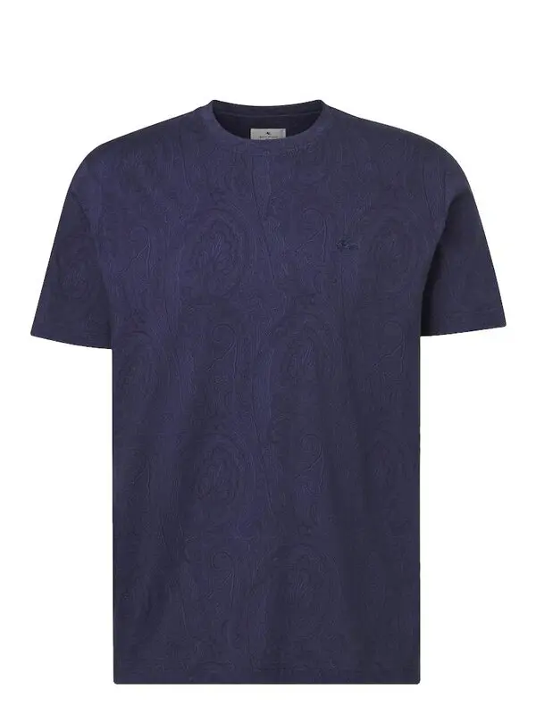 Etro Paisley Cotton T-shirt - Blue