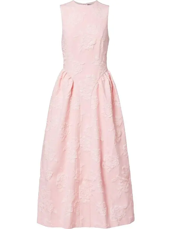 ROTATE BY BIRGER CHRISTENSEN Floral Print Midi Dress - Pink