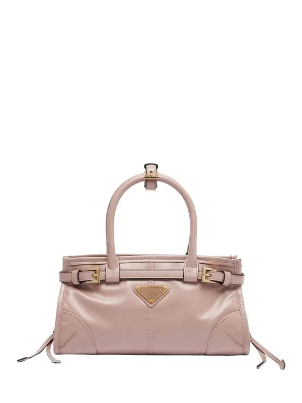 Prada Bonnie Mini Leather Top Handle Bag - Pink