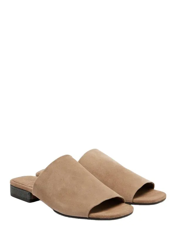 Brunello Cucinelli Suede Sandals - Brown