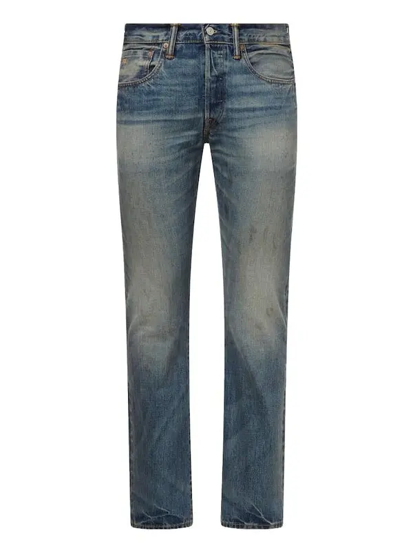 Ralph Lauren Distressed Straight-leg Jeans - Blue