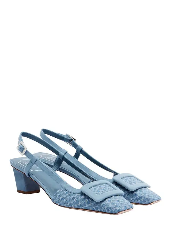 ROGER VIVIER Belle Vivier Slingback Pumps - Blue