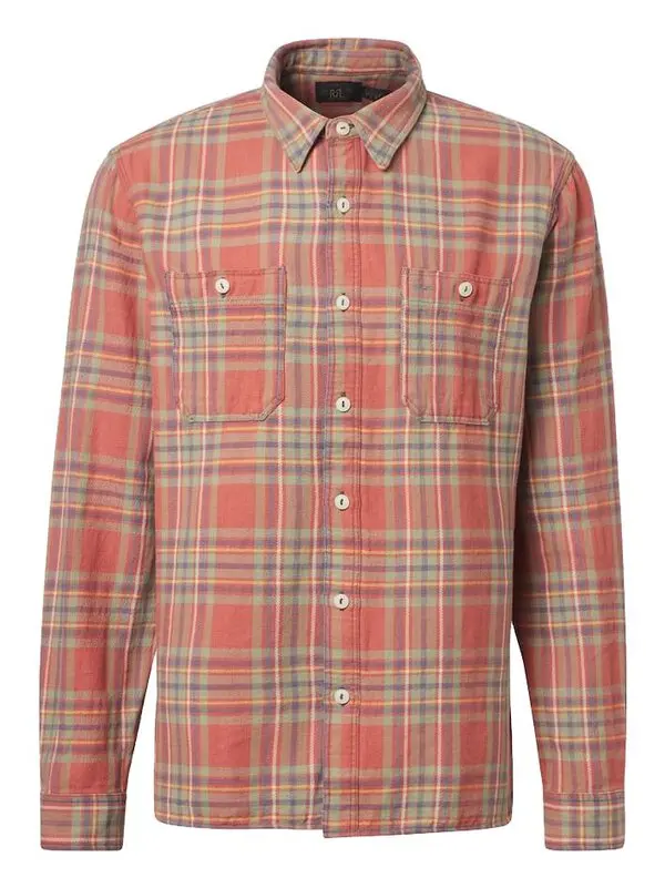 Ralph Lauren Cameron Plaid Cotton Twill Shirt - Red