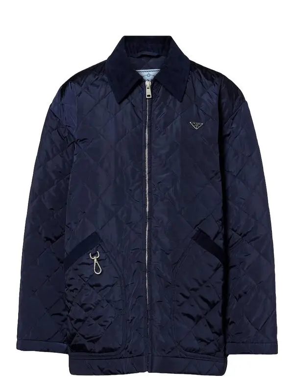Prada Re-nylon Quilted Jacket - Blue