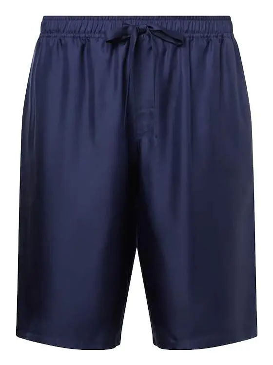 Dolce & Gabbana Silk Satin Bermuda Shorts - Blue