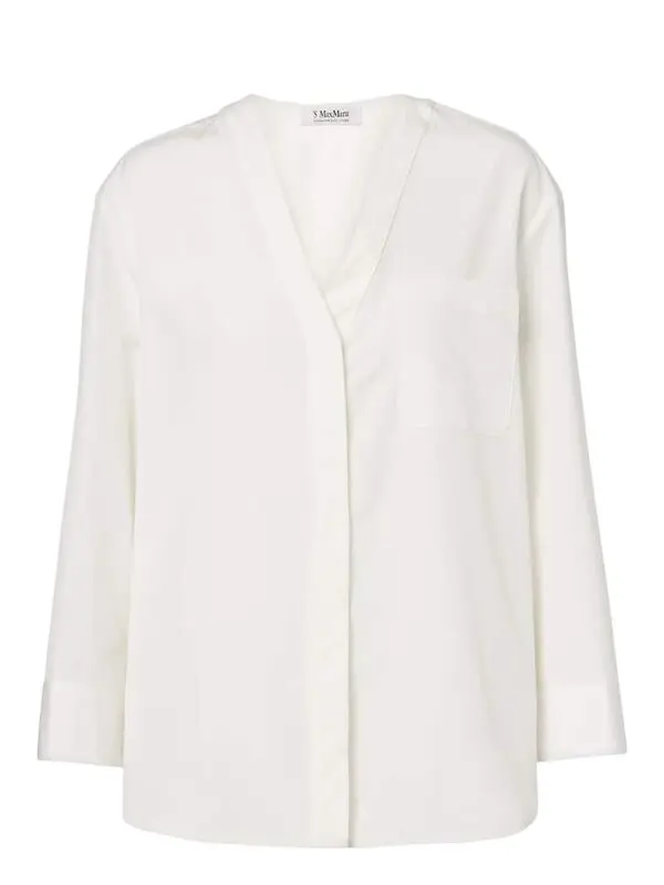 Max Mara Chicca Cotton Poplin Shirt - White