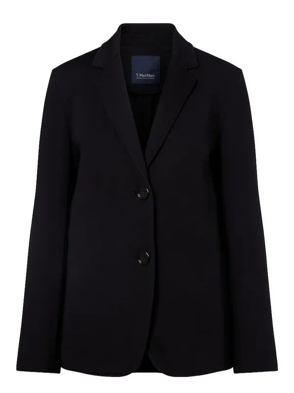 Max Mara Matollo Cotton-blend Jersey Blazer - Black