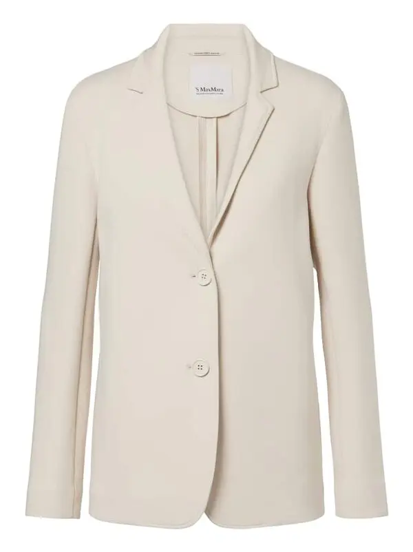 Max Mara Matollo Cotton-blend Jersey Blazer - White