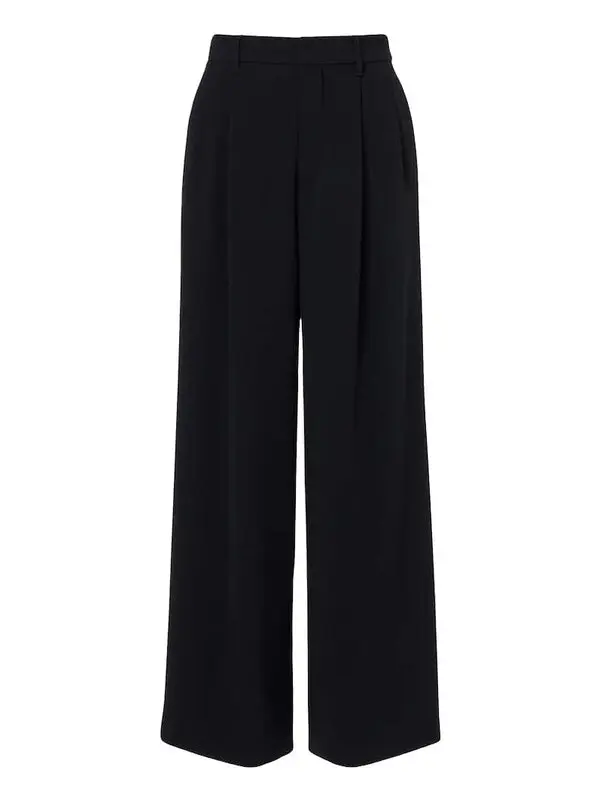 Max Mara Donata Satin Wide-leg Pants - Black