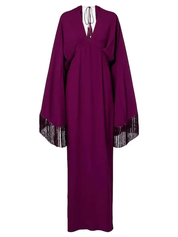 TALLER MARMO Magnifique Fringed Gown - Purple