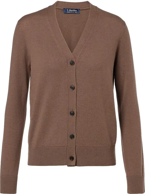 Max Mara Ribes Wool Cardigan - Brown