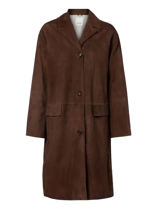 Max Mara Smmortensia Suede Coat - Brown