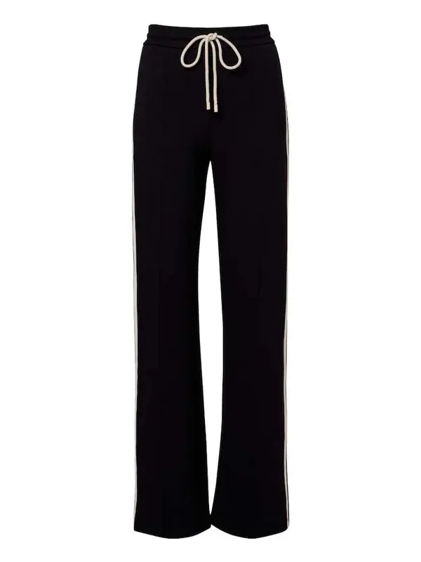 Max Mara Vento Cotton-blend Jersey Sweatpants - Black