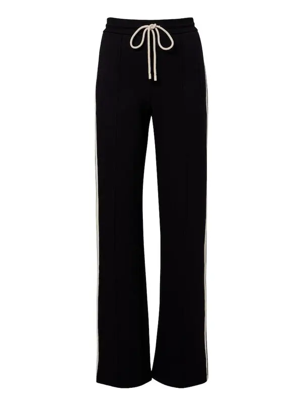 Max Mara Vento Cotton-blend Jersey Sweatpants - Black